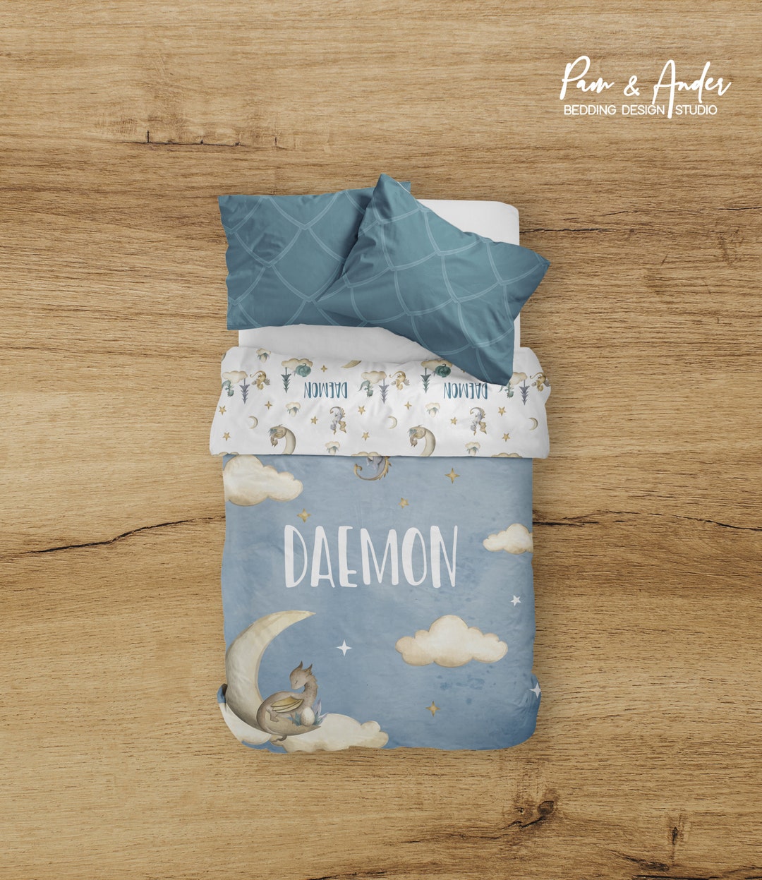 Dragon Bedding Set, Dragon Nursery, Personalized Fantasy Blanket ...