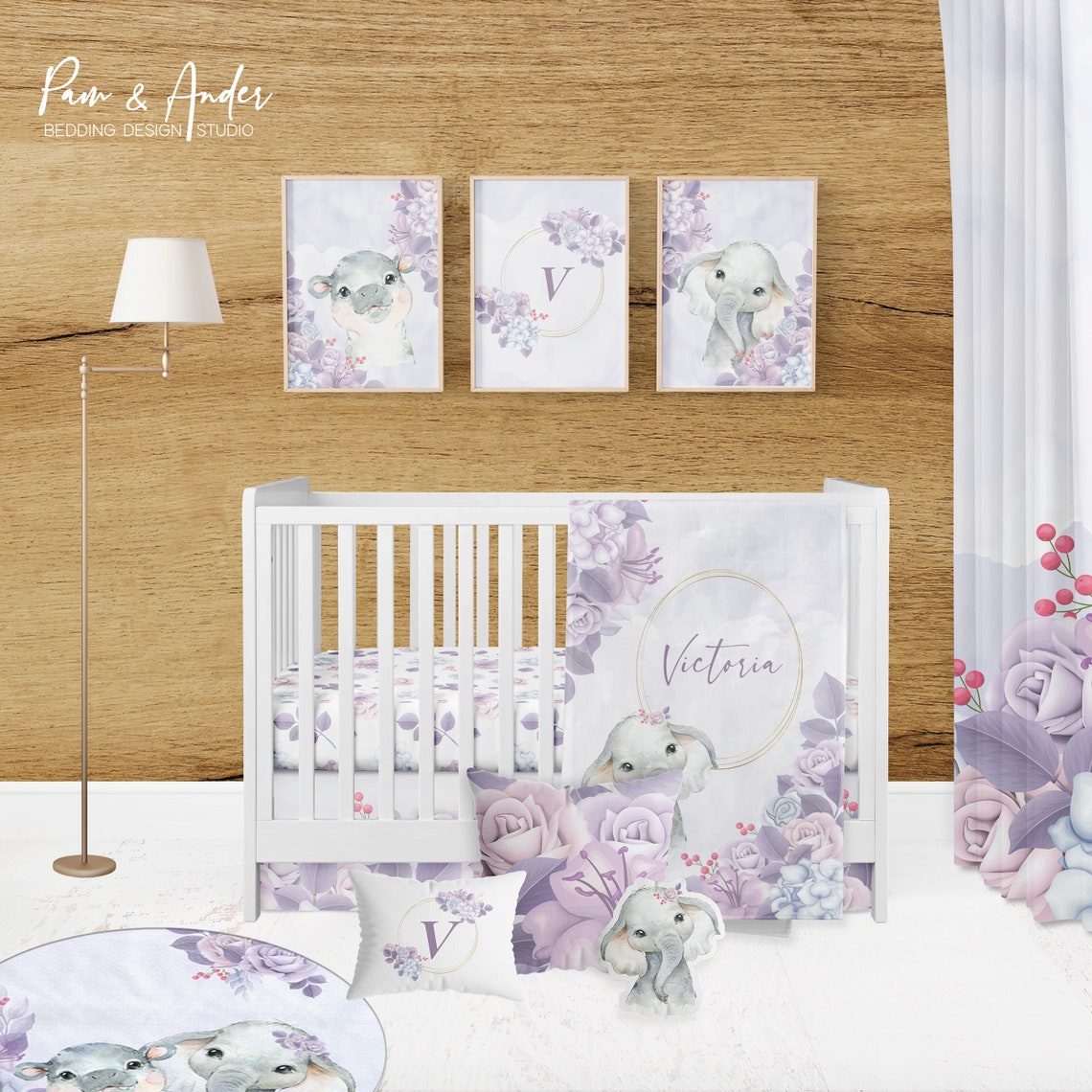 ELEPHANT BABY BEDDING Set Personalized Crib Bedding Set - Etsy