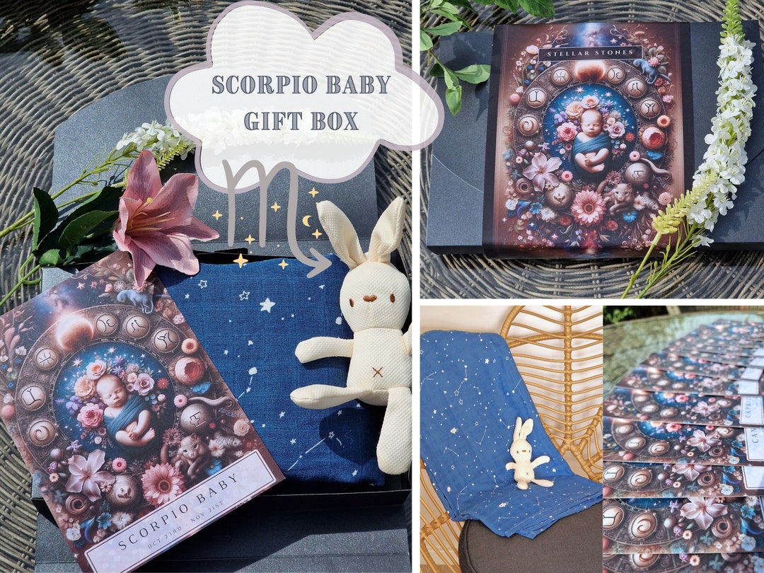 Scorpio Baby Gift Box. Zodiac Keepsake. Special Christening Present ...