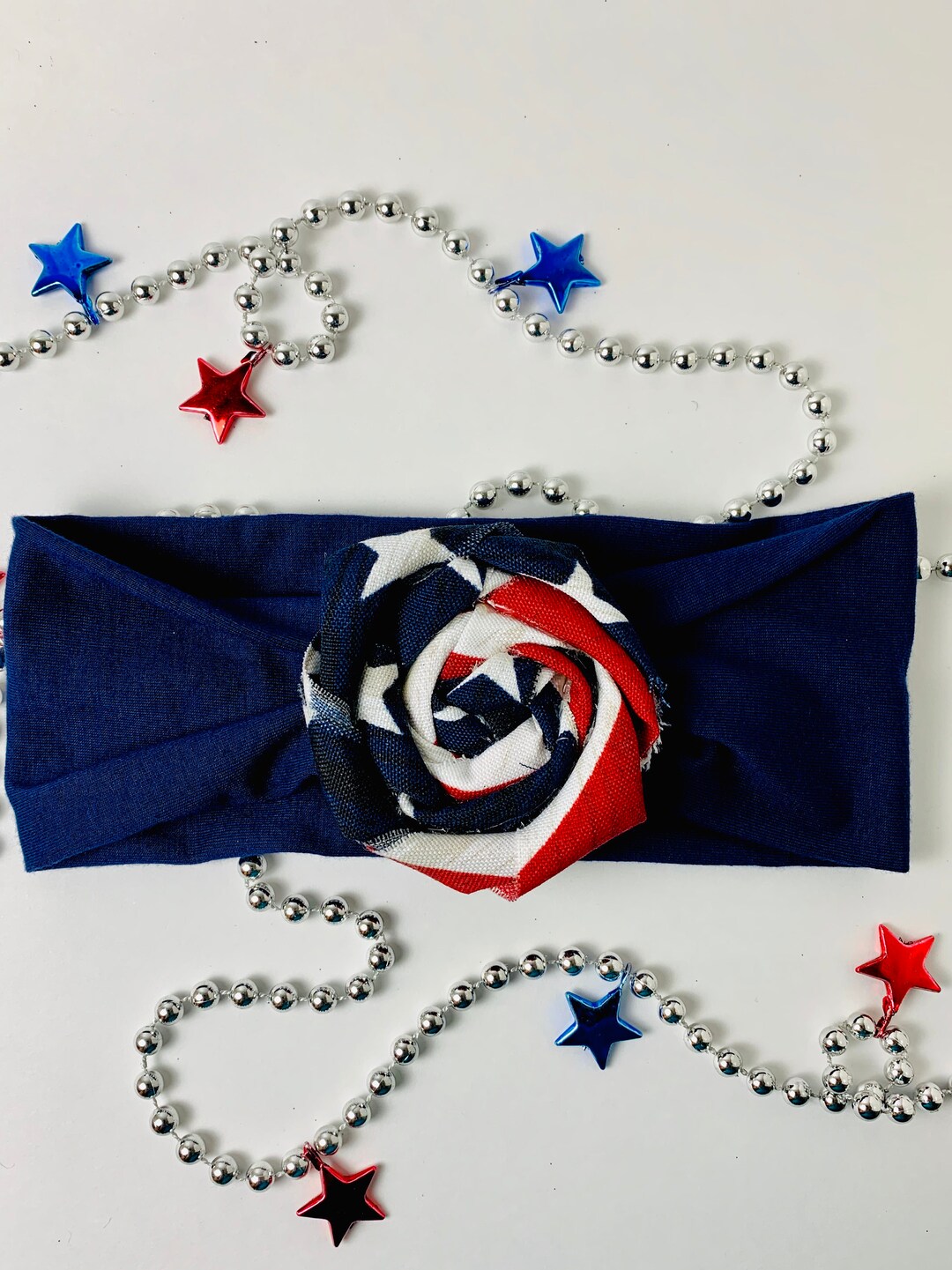 4th of July Headband, Handmade, Patriotic Headband, Fabric, for Babies ...