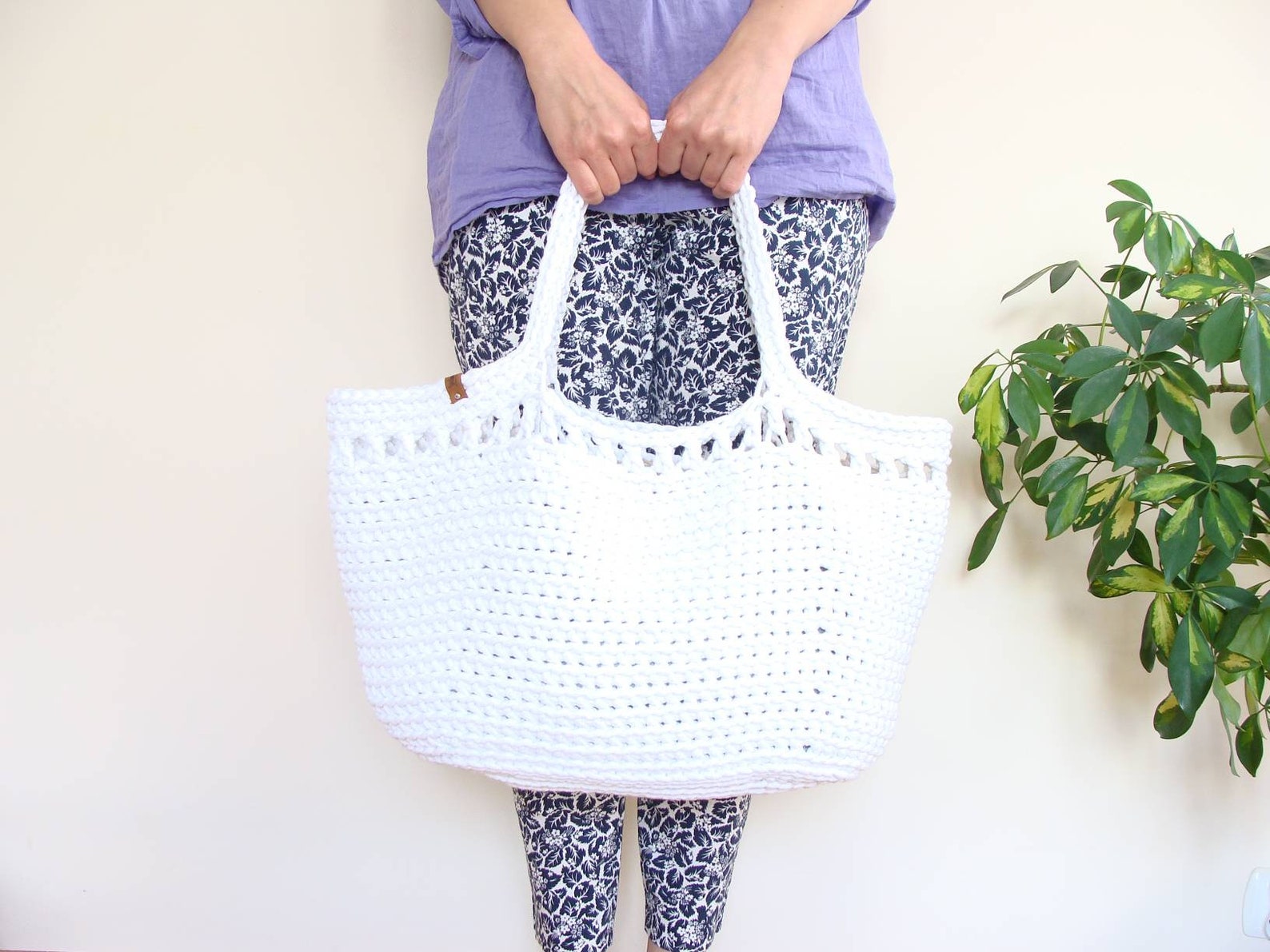 Large Crochet Bag Pattern, Tote Bag Pattern, Basket Bag Pattern, Beach ...