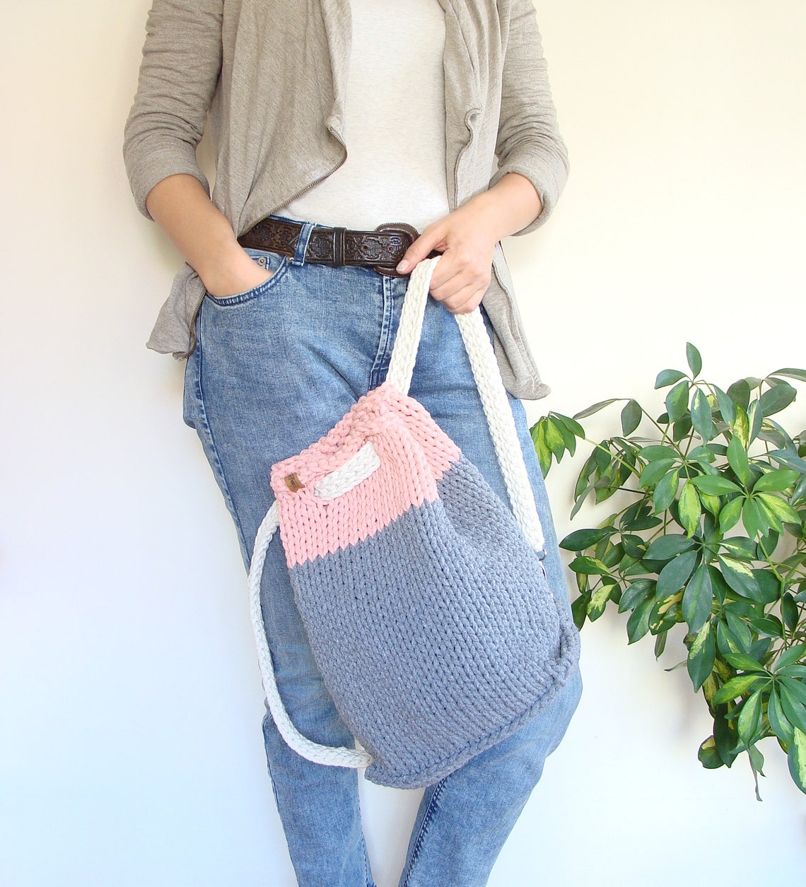 Bucket Backpack Knitting Pattern Unisex Knit Backpack - Etsy