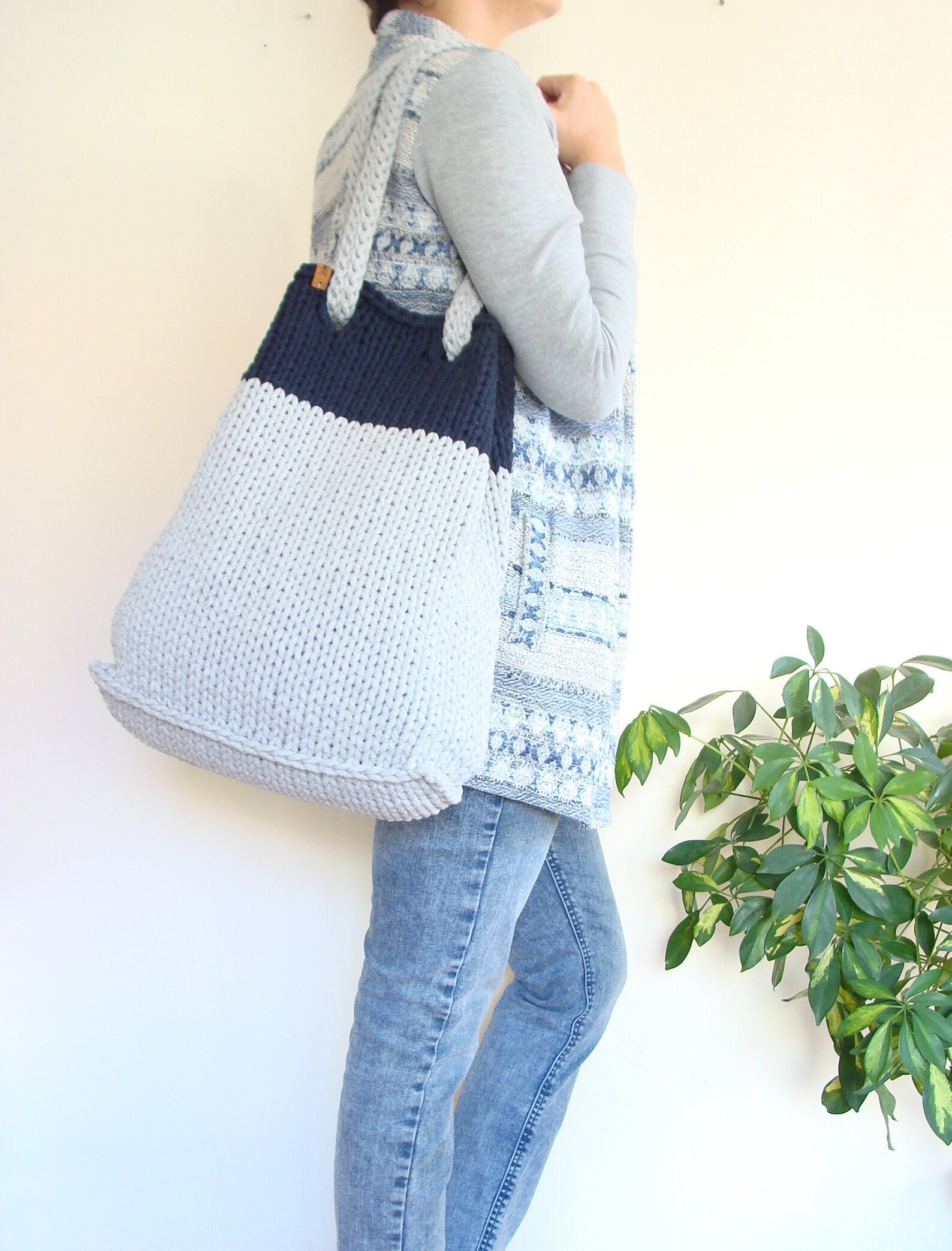 Bucket Backpack Knitting Pattern, Unisex Knit Backpack Pattern ...
