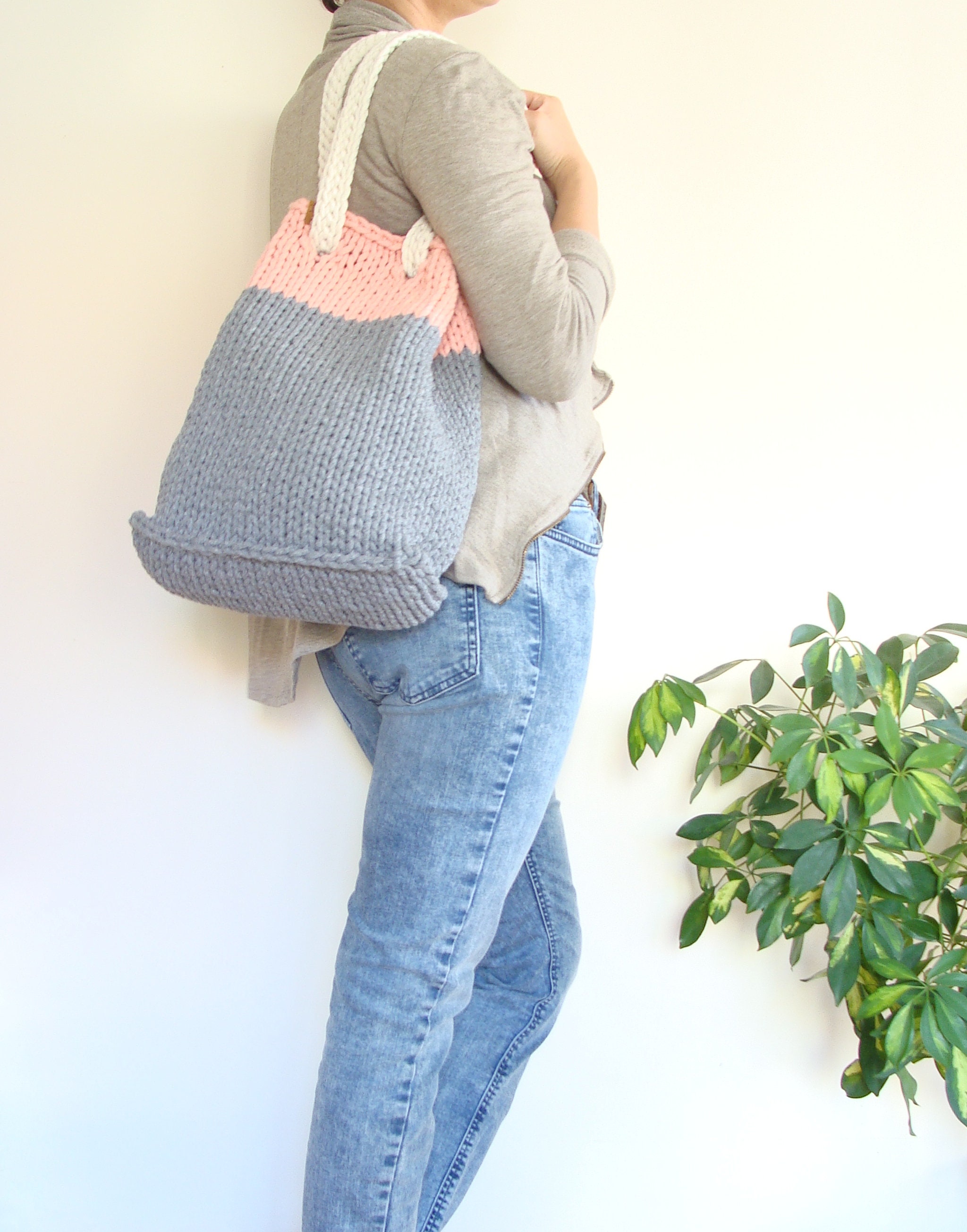 Bucket Backpack Knitting Pattern, Unisex Knit Backpack Pattern ...