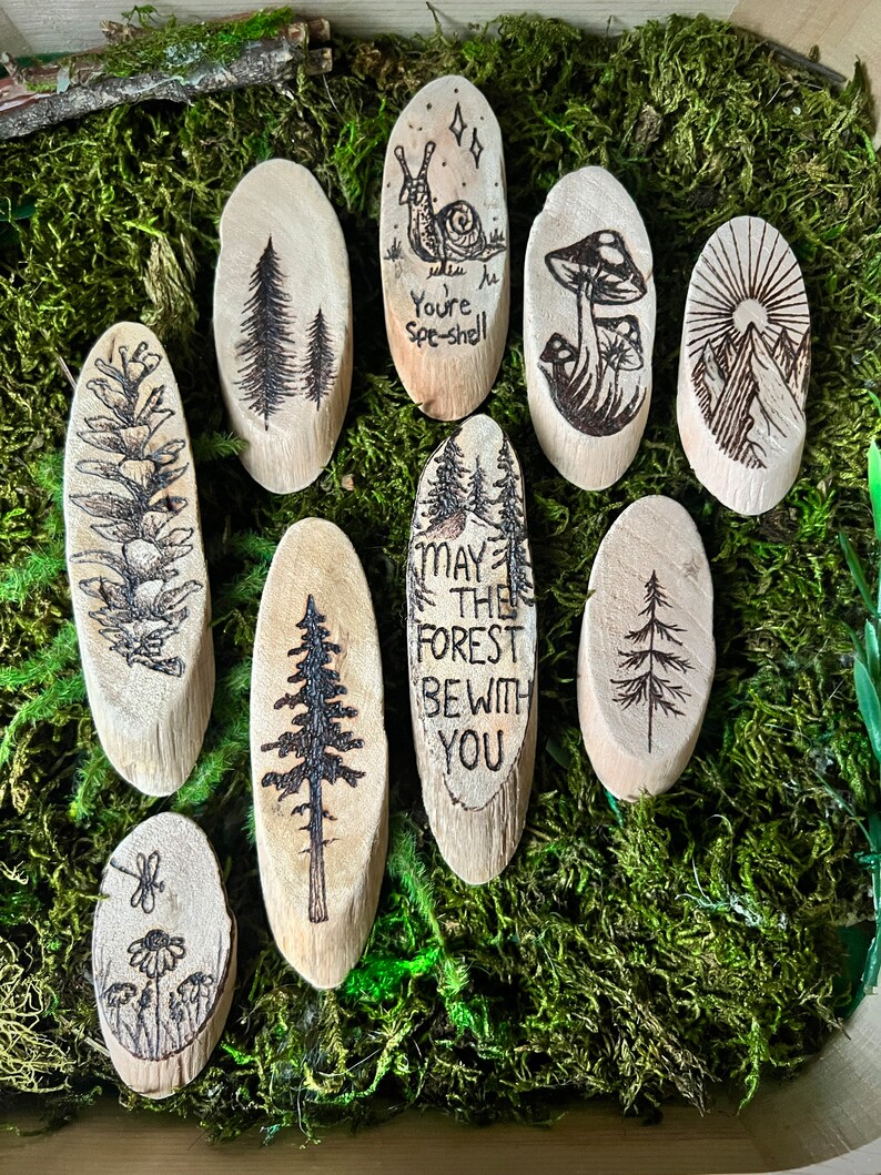 Handcrafted, Made to Order Wood Burned Art Magnets - Etsy
