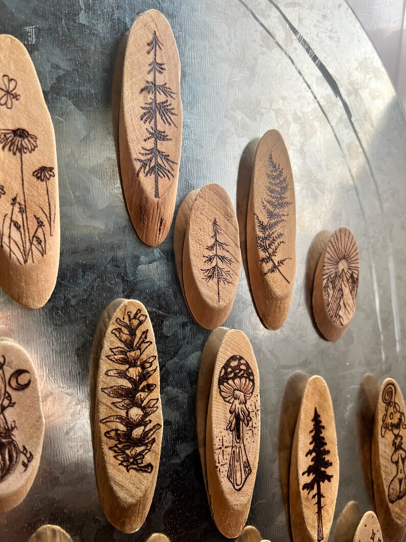 Handcrafted, Made to Order Wood Burned Art Magnets - Etsy