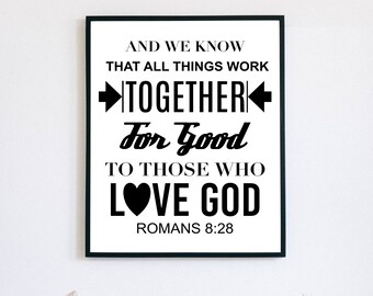 Bible Verse Coloring Page Download Romans 8:28 all Things Work Together ...