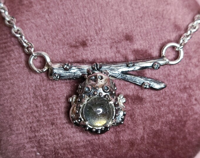 Little Toad Necklace. the Witches Familiar Pendant Necklace. - Etsy