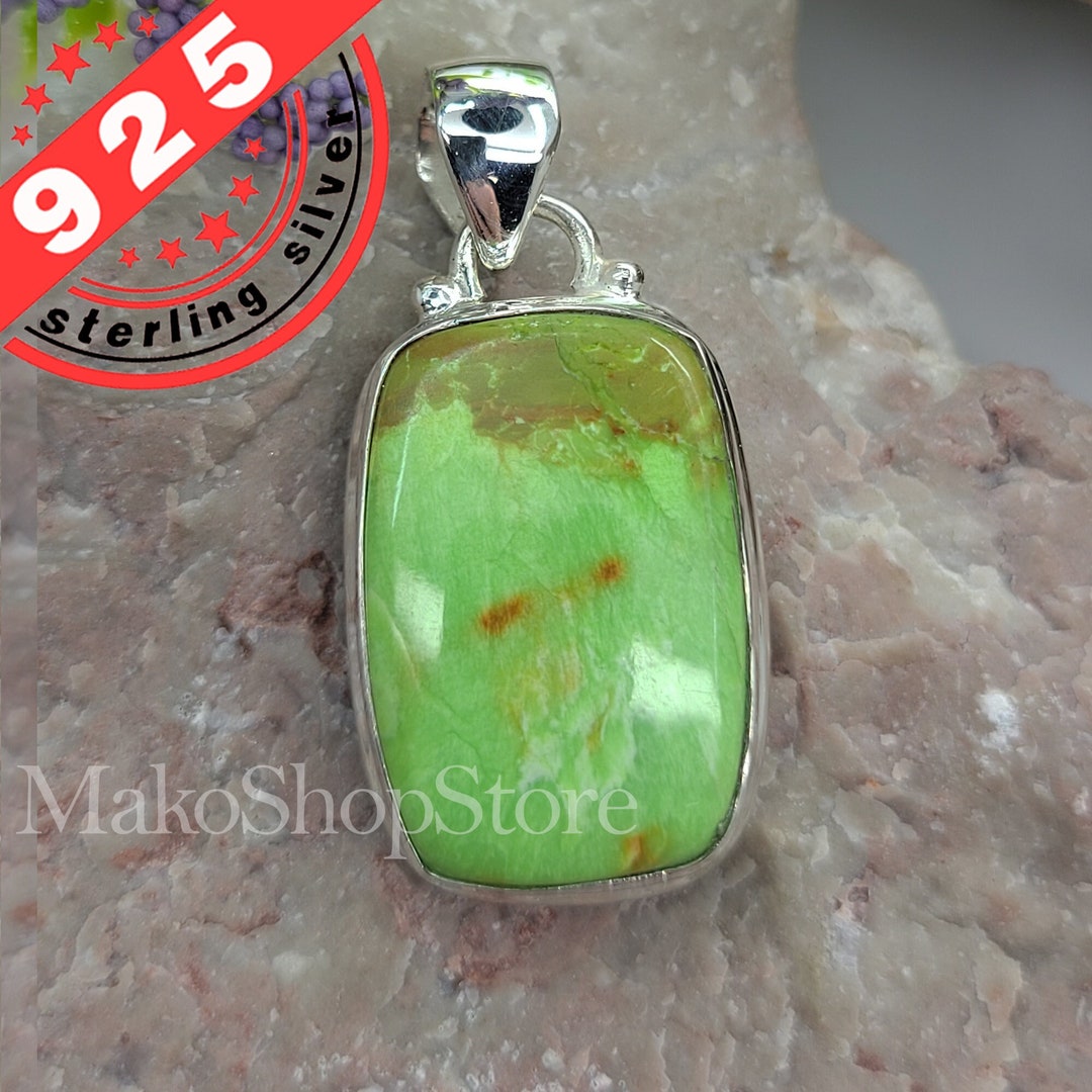 Very Rare Genuine Gaspeite Large Gemstone From Quebec Canada Pendant in ...