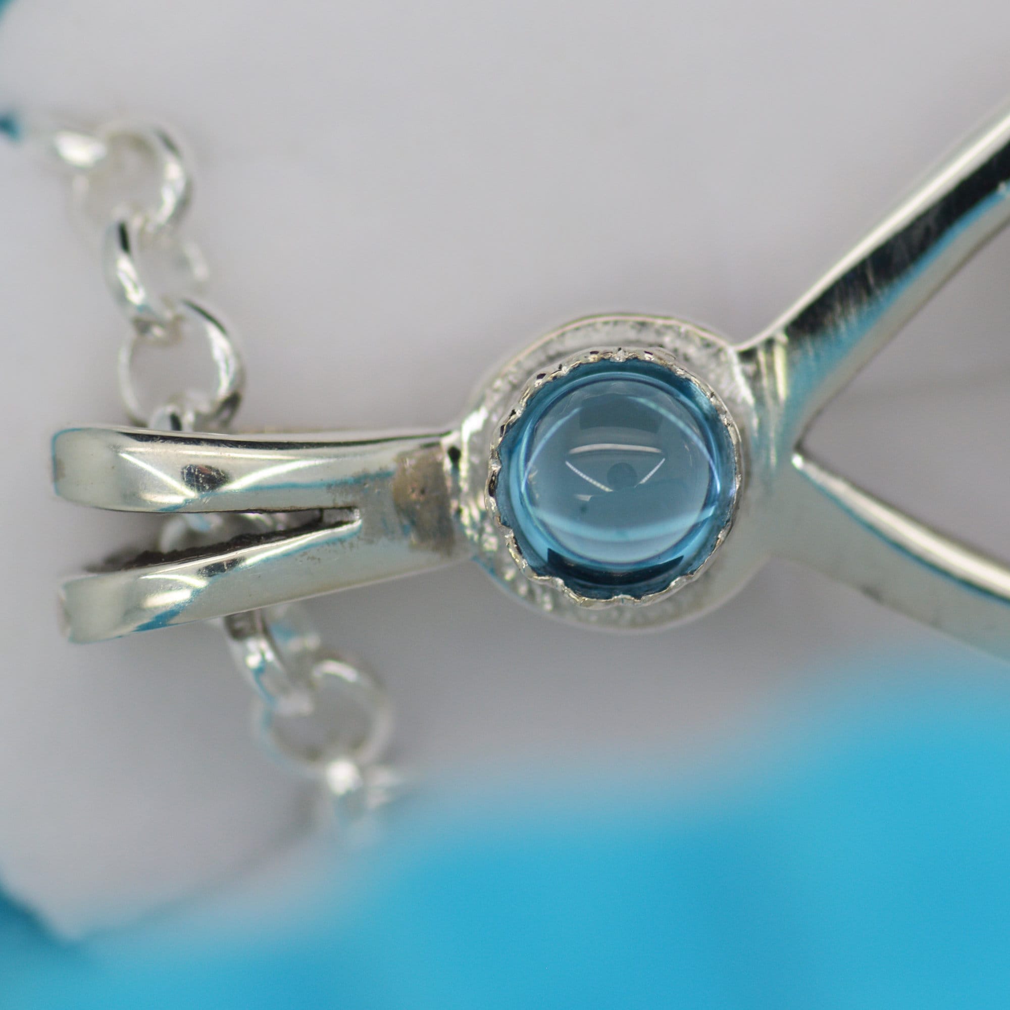 Real Aquamarine H2O Mermaid Locket Pendant Sterling Silver 925 | Etsy UK