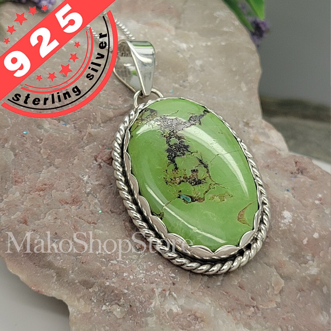 Very Rare! Genuine Gaspeite Large Gemstone From Quebec Canada Pendant ...