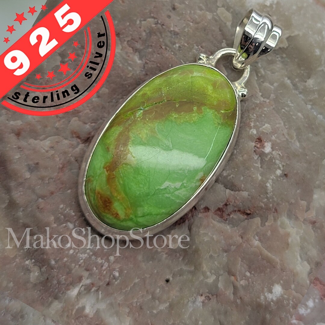 Very Rare! Genuine Gaspeite Large Gemstone From Quebec Canada Pendant ...
