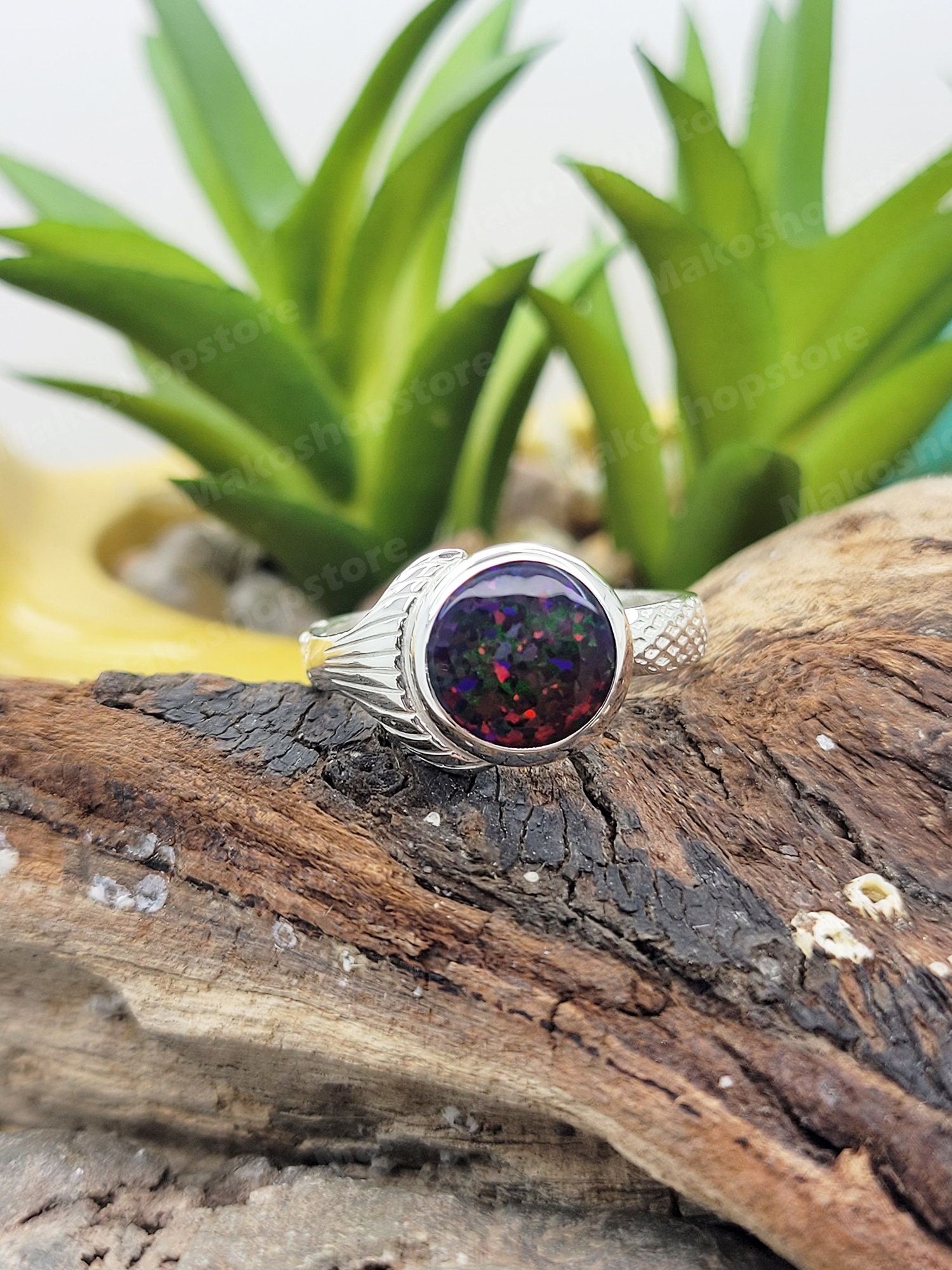 Midnight Fire Opal Real Mako Mermaid Moonpool Island of - Etsy