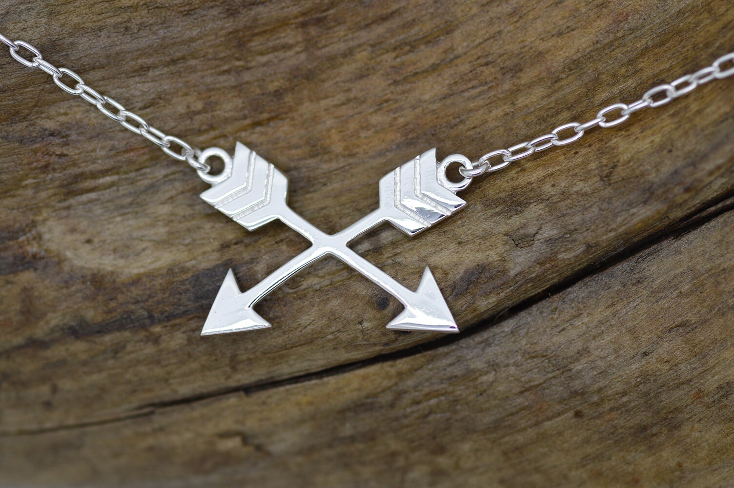 Friendship Symbol Crossed Arrows Sterling Silver 925 Necklace - Etsy