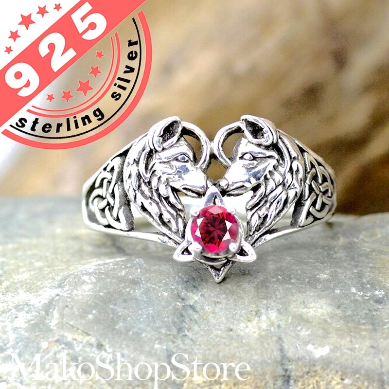 Wolf Ring - Etsy