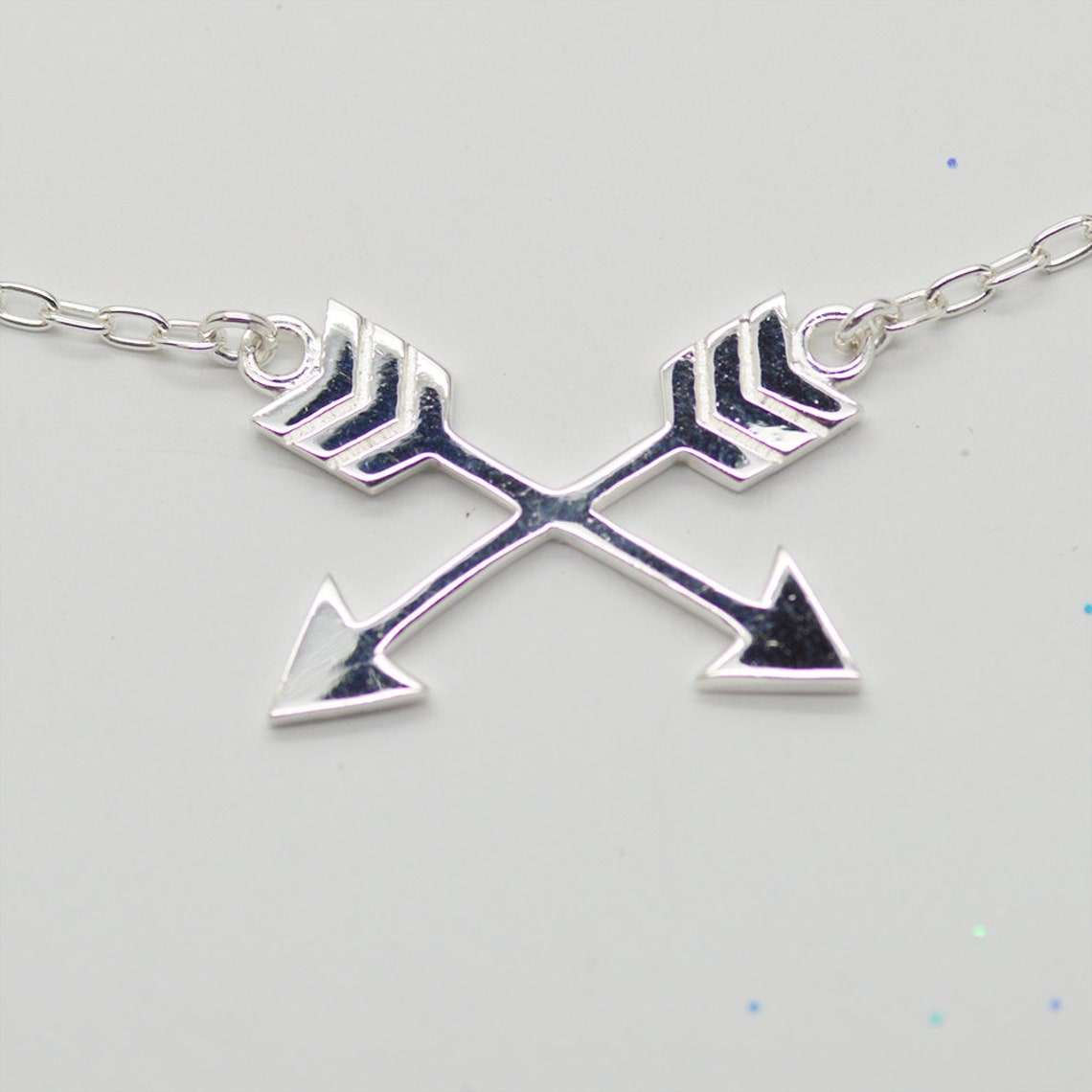 Friendship Symbol Crossed Arrows Sterling Silver 925 Necklace - Etsy