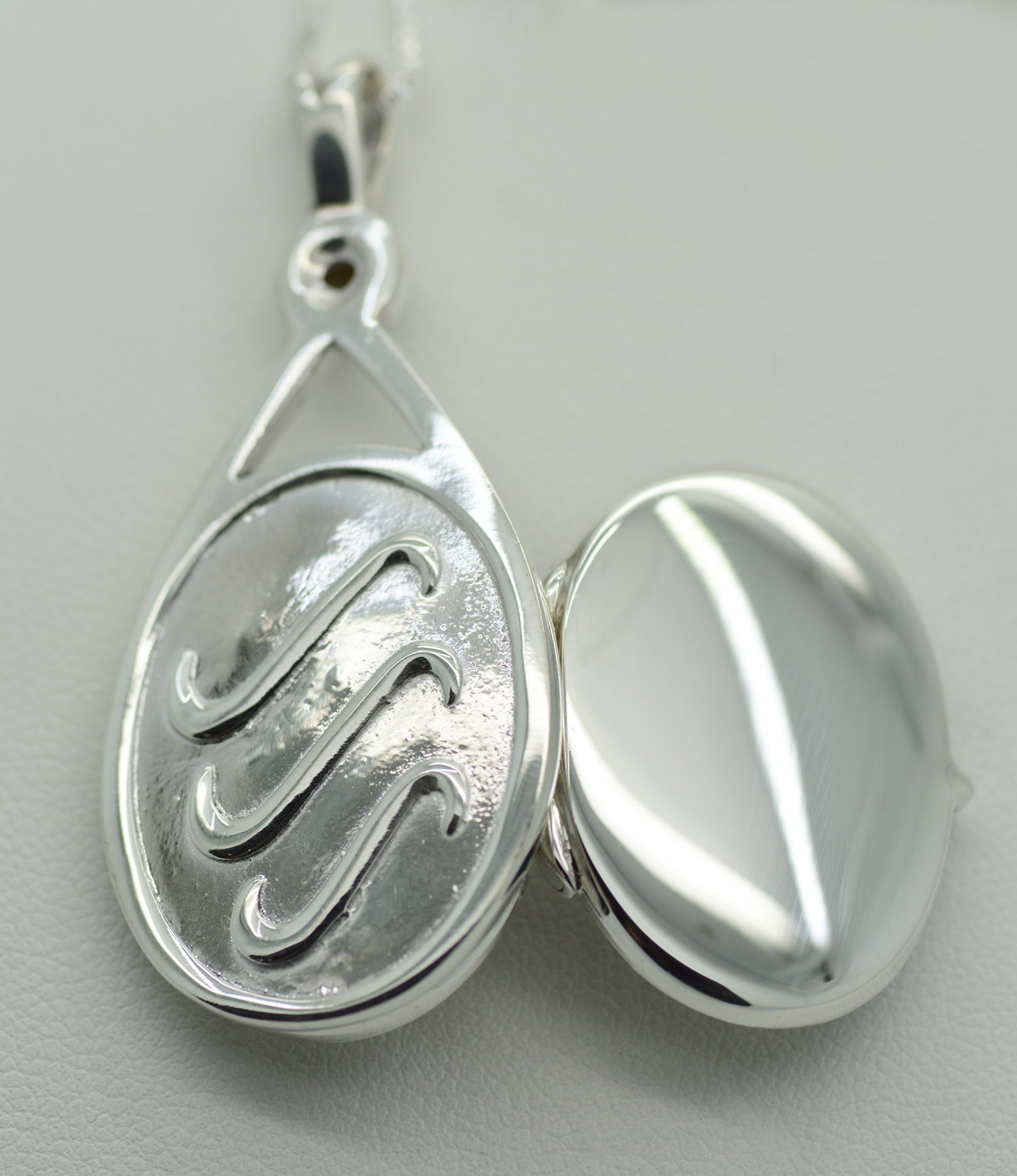 Real Aquamarine H2O Mermaid Locket Pendant Sterling Silver 925 - Etsy