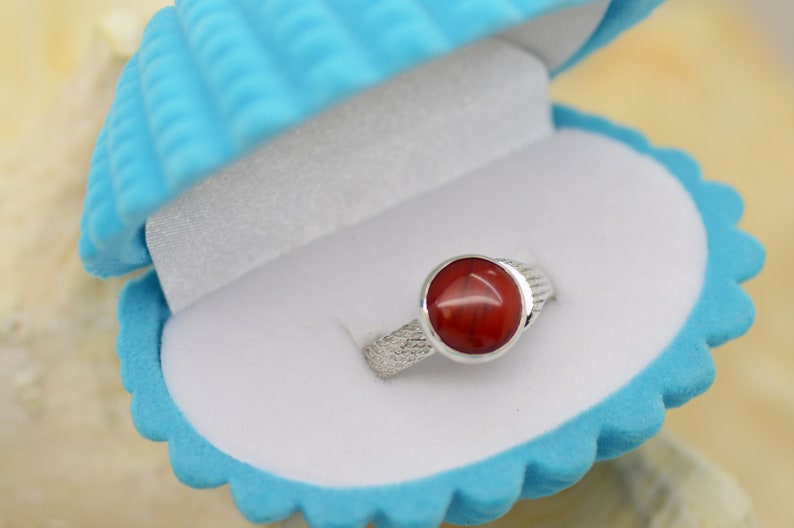 Red Coral Real Mako Mermaid Moonpool Island of Secrets Ring - Etsy