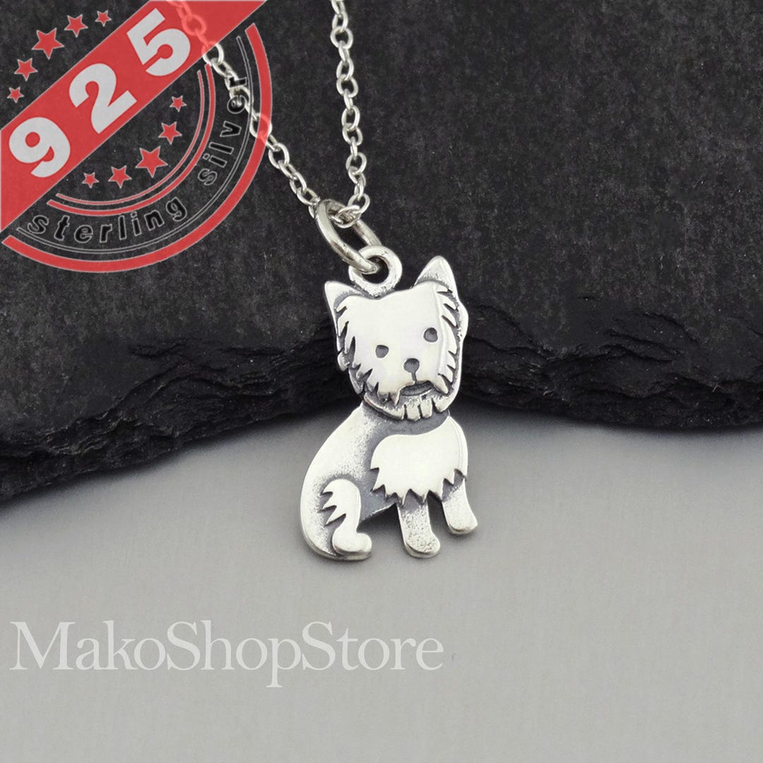 Yorkshire Terrier Yorkie Dog Pendant for Ladies in Sterling Silver 925 ...