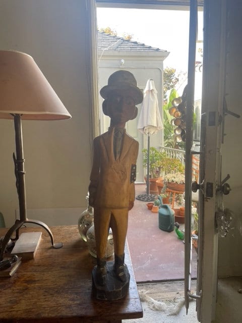 Vintage Hand Carved Standing Wood Colonial Statue From West Africa. - Etsy