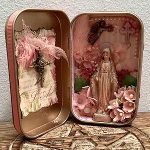 Pocket Shrine for the Virgin Mary, Catholic, Christian, Diorama ...