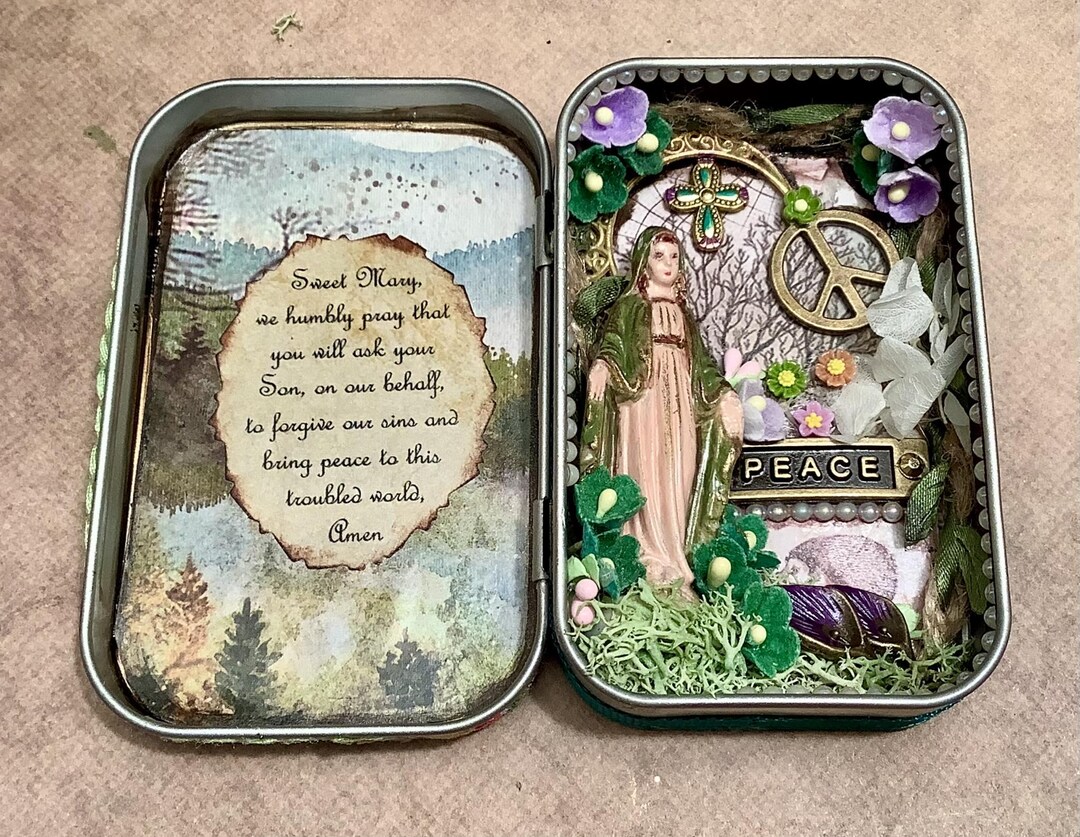 Our Lady of Peace, the Virgin Mary, Pocket Shrine, Christian, Catholic ...