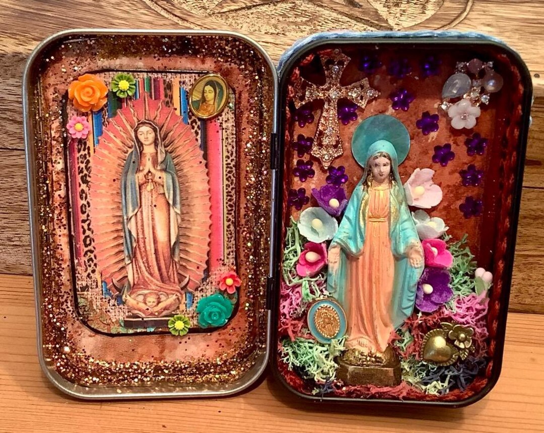 Our Lady of Guadalupe, Virgin Mary, Pocket Shrine, Christian, Catholic ...