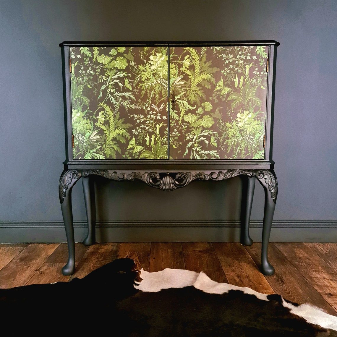 Bespoke Cocktail Cabinet/drinks Cabinet. Green and Black - Etsy