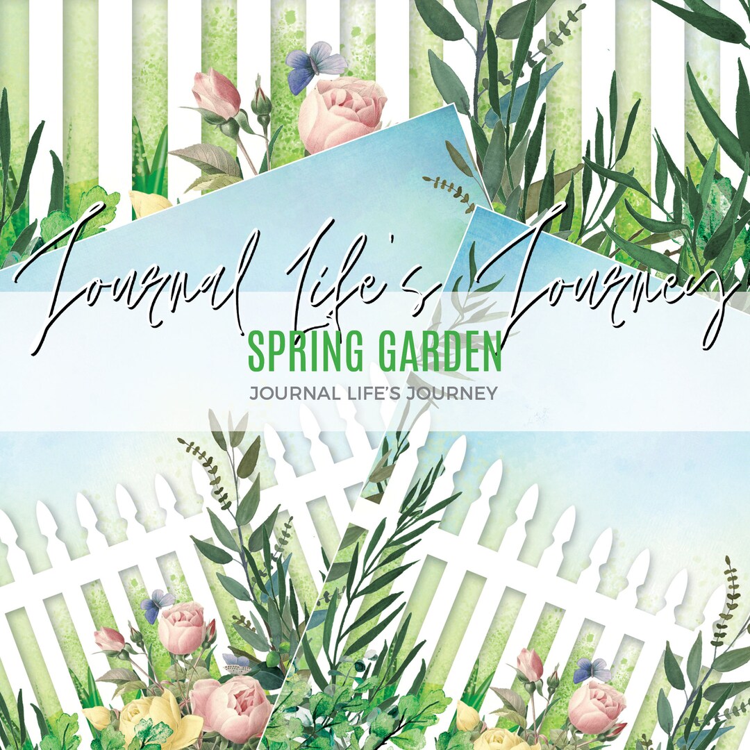 Spring Garden Journal Pages Printable Scrapbook Papers Graphic Digital ...