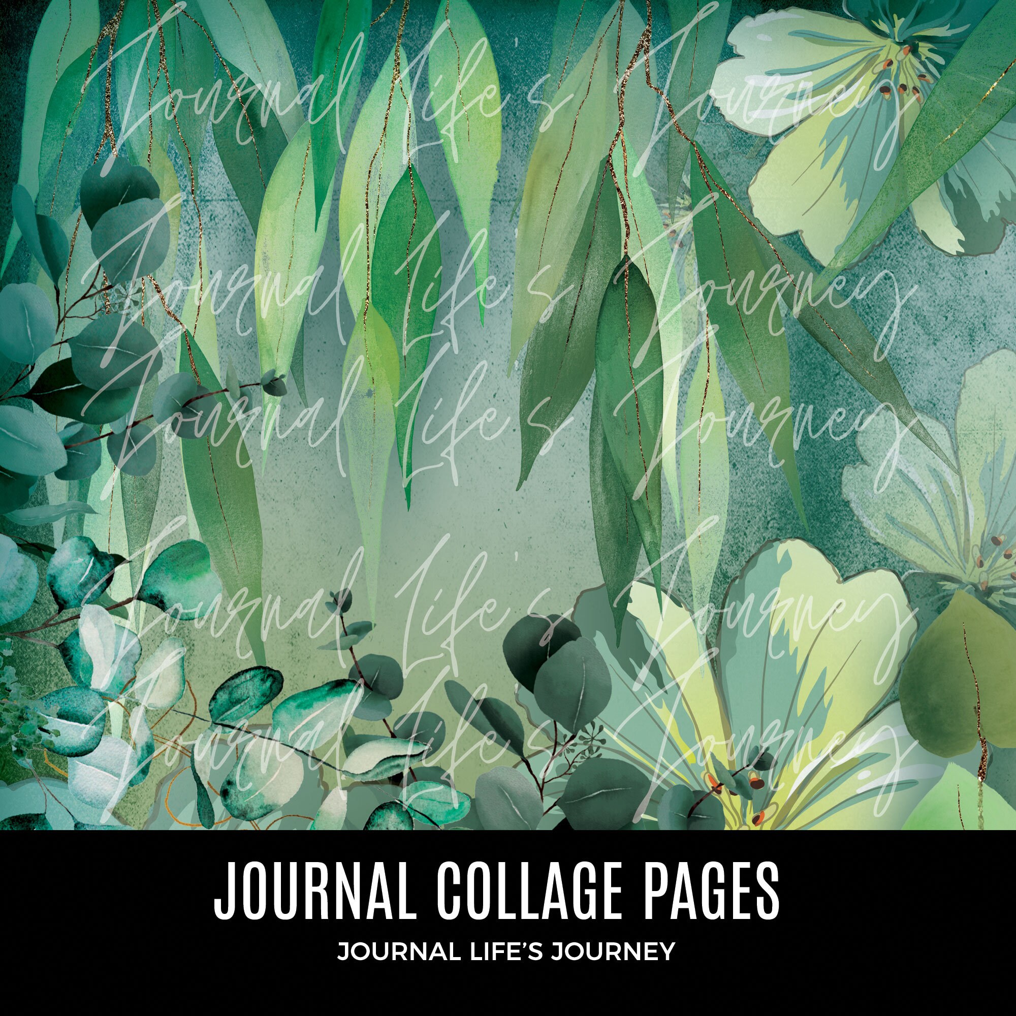 Colorful Garden Floral Journal Pages Printable Graphic Digital Download ...