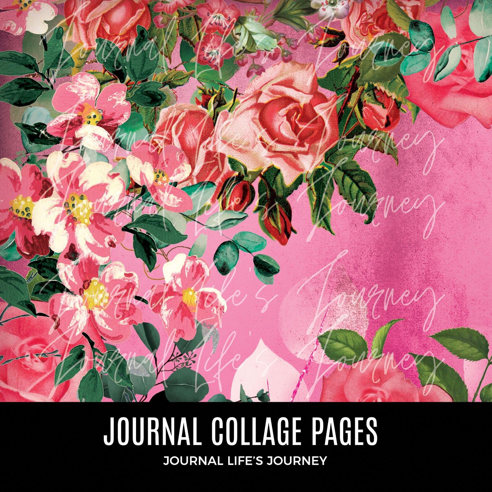 Colorful Garden Floral Journal Pages Printable Graphic Digital Download ...