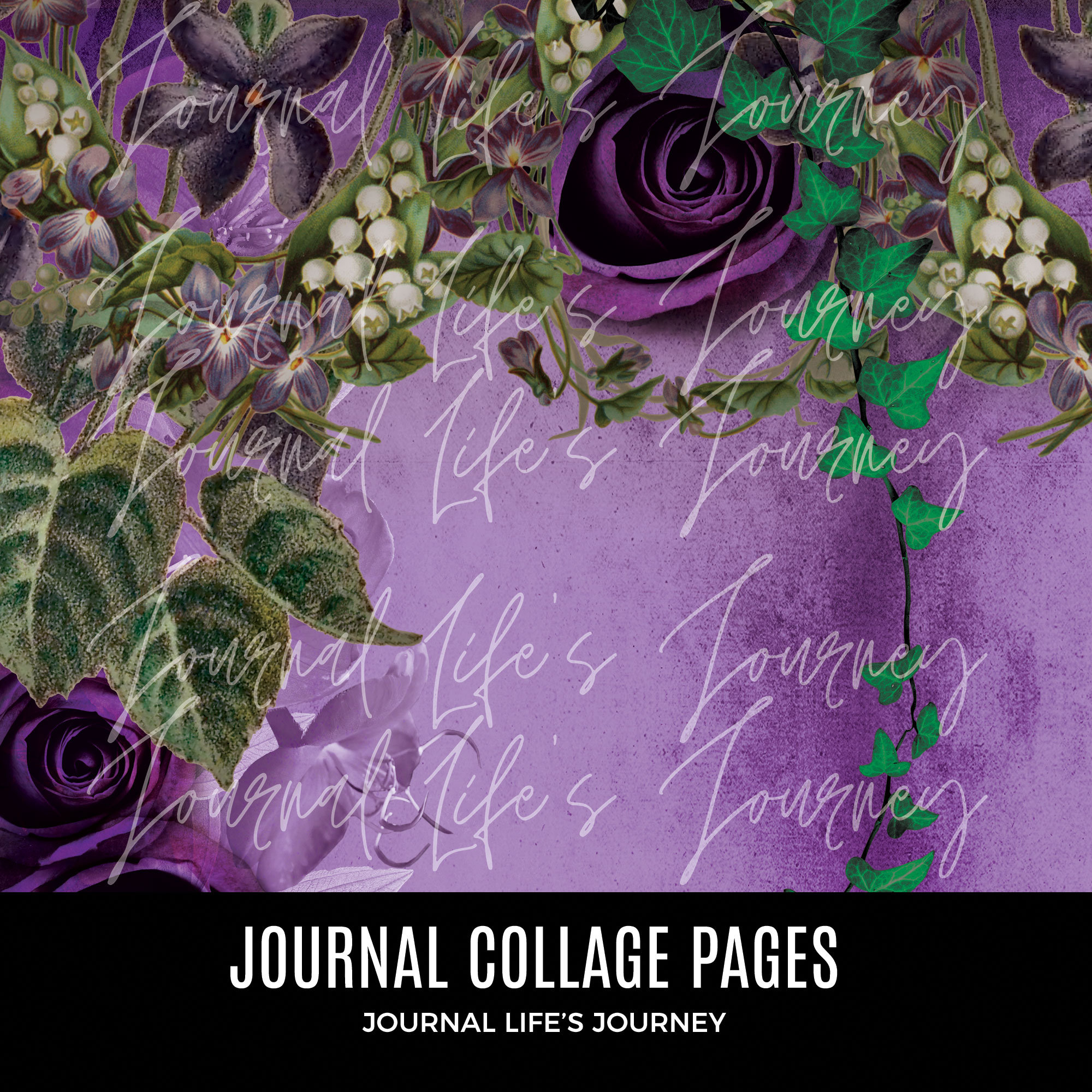 Colorful Garden Floral Journal Pages Printable Graphic Digital Download ...