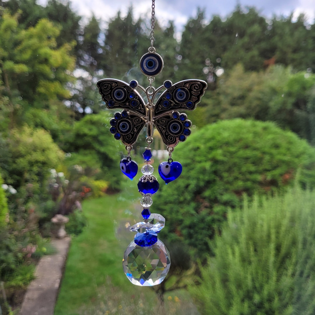 Butterfly Evil Eye Suncatcher / Lightcatcher - Fair-trade - Very ...