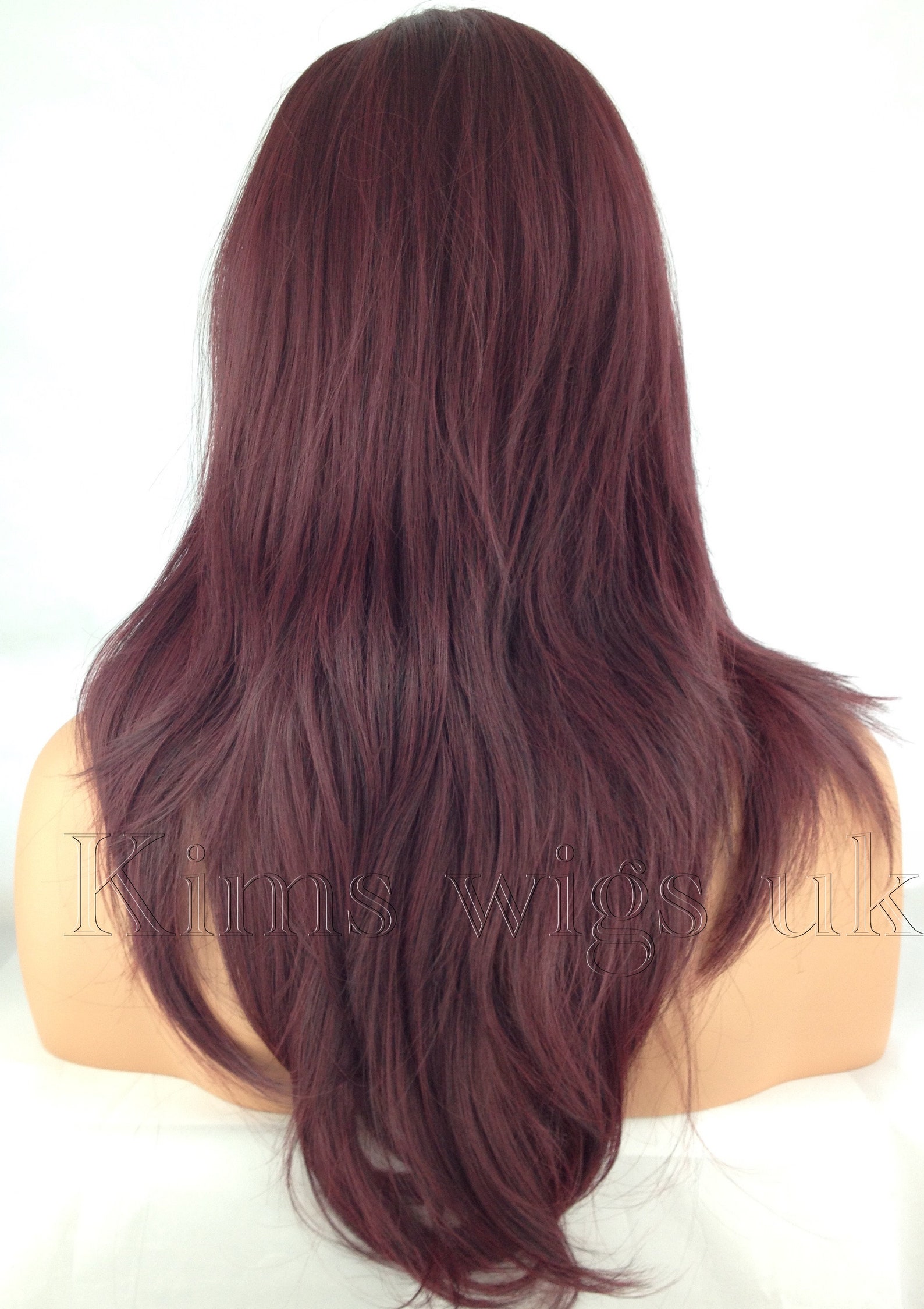 Ladies Womens Long Burgundy Red Heat Resistant Synthetic Wig - Etsy