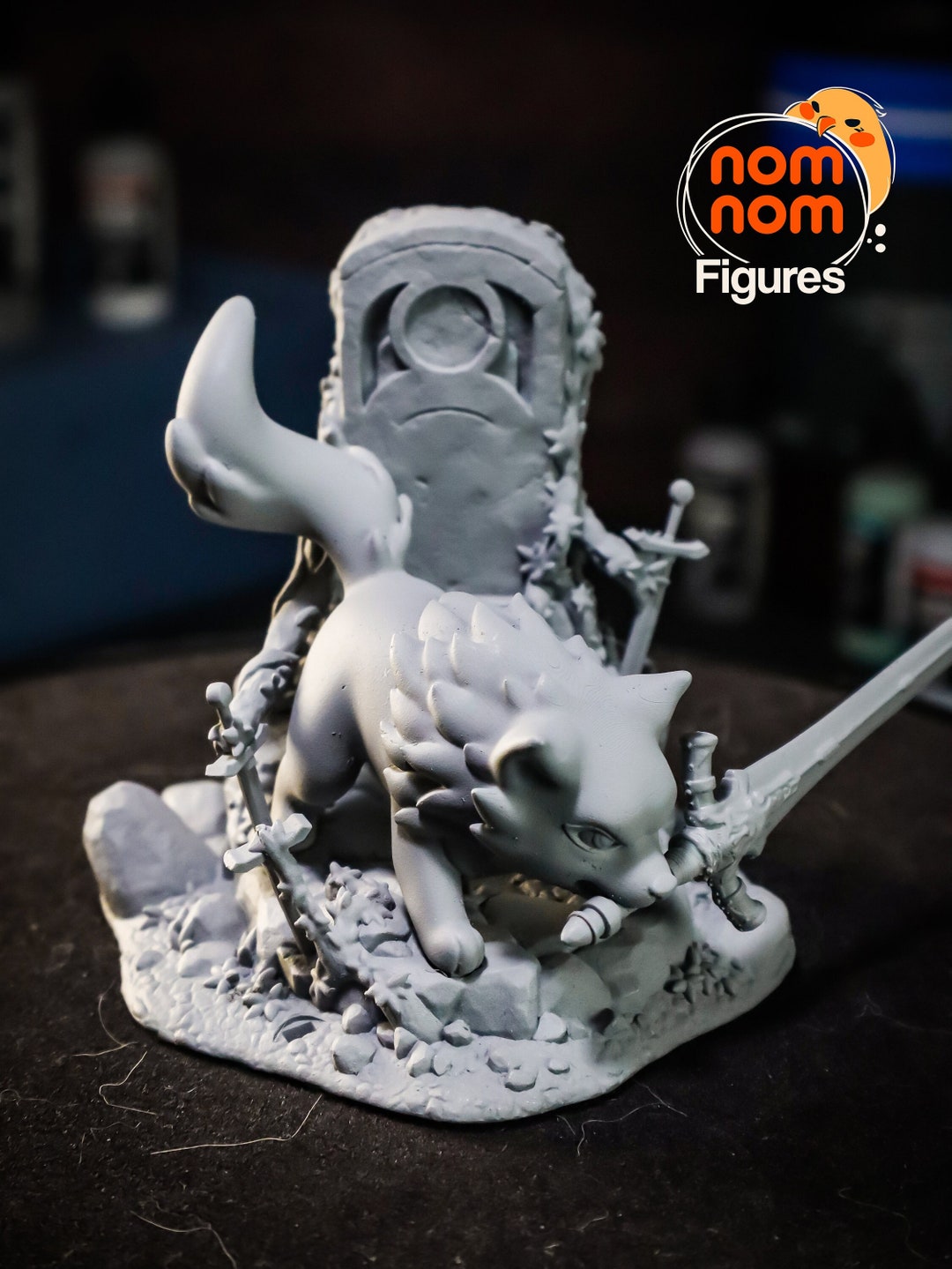Dark Souls | Chibi Grey Wolf Sif | Figurine | Diorama | Miniature ...