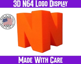 N64/nintendo 64 Cube Video Game Logo Sign man Cave, Game Room, Shelf ...