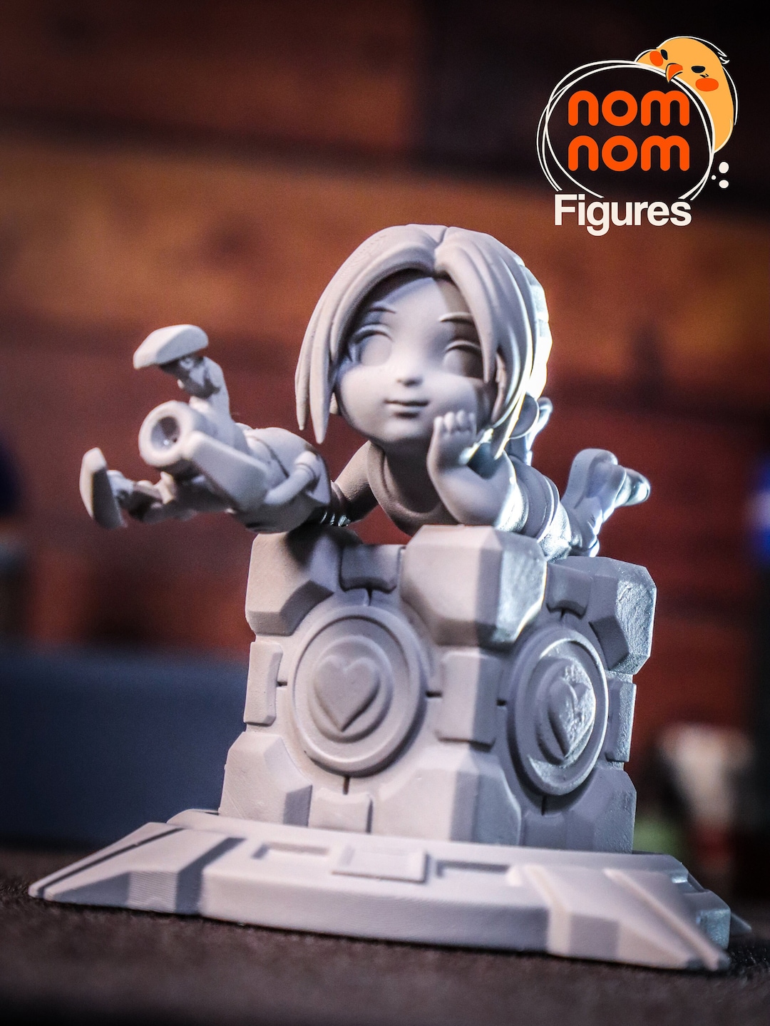 Chibi Chell and Companion Cube | Portal Video Game Art| Diorama ...