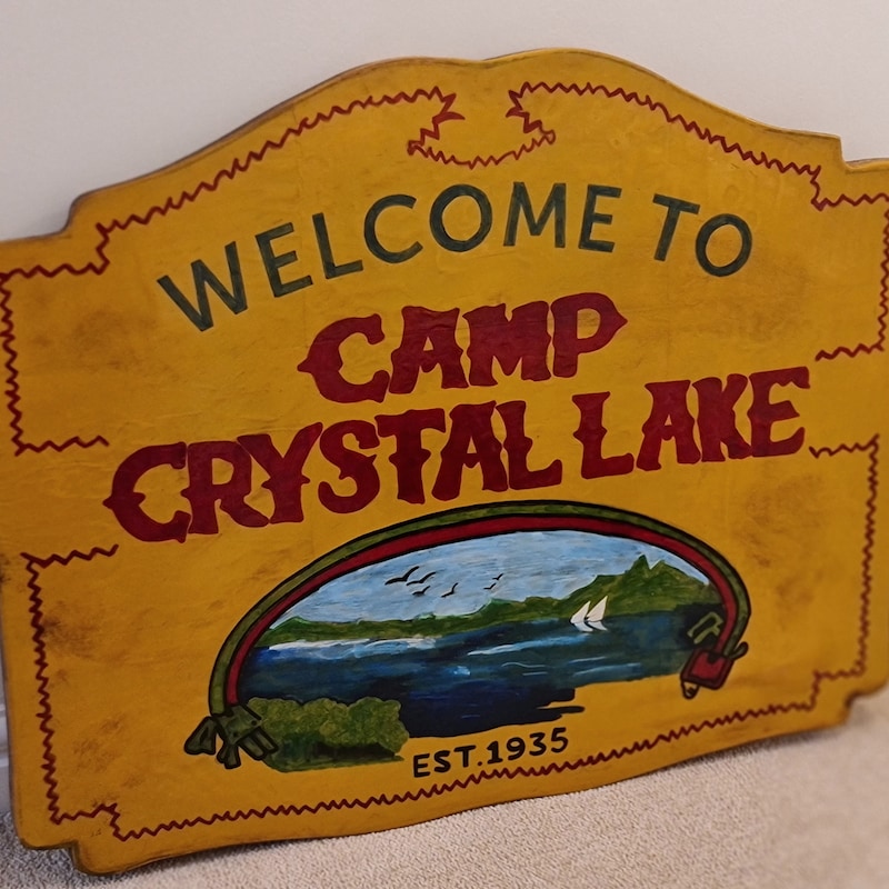 Camp Crystal Lake Sign - Etsy