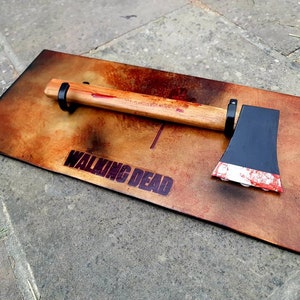 Rick Grimes 1:1 Prop Replica Hatchet With Display Stand (bloody Edition ...