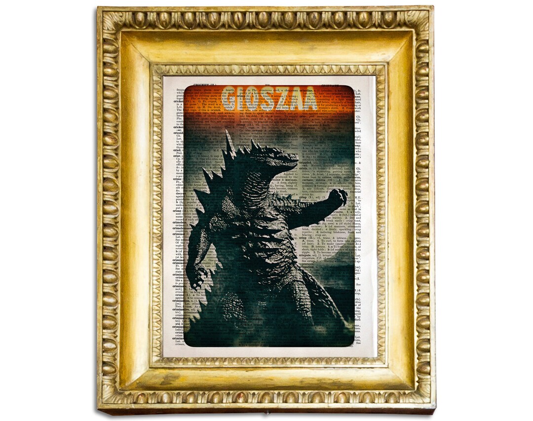 Gioszaa Collage Dark Art Print, Real Vintage Page Dictionary, Gothic ...