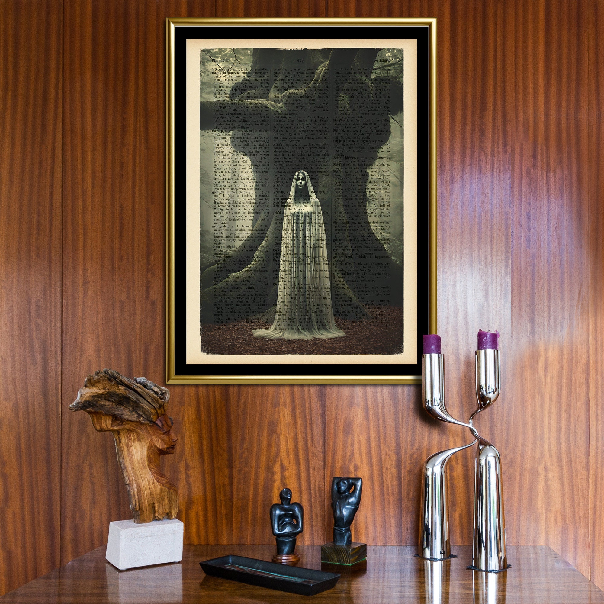 The Elegance of the Haunted Forest Dictionary Art Prints - Etsy