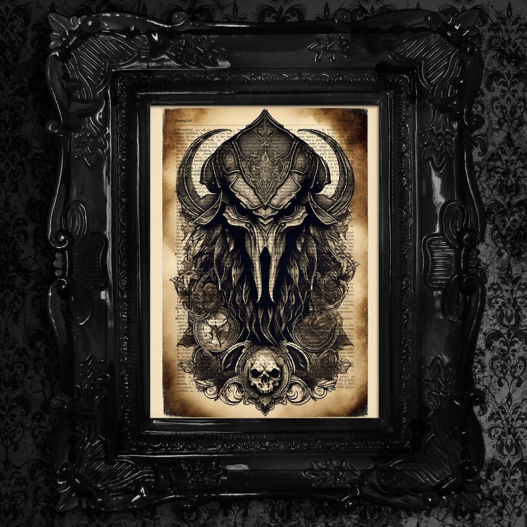 Cthulhu Lovecraftian Horror Dictionary Art Prints, Perfect Gift, Gothic ...