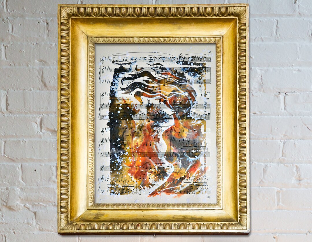 Dirty Wind Collage Art on Vintage Music Sheet Page - Etsy