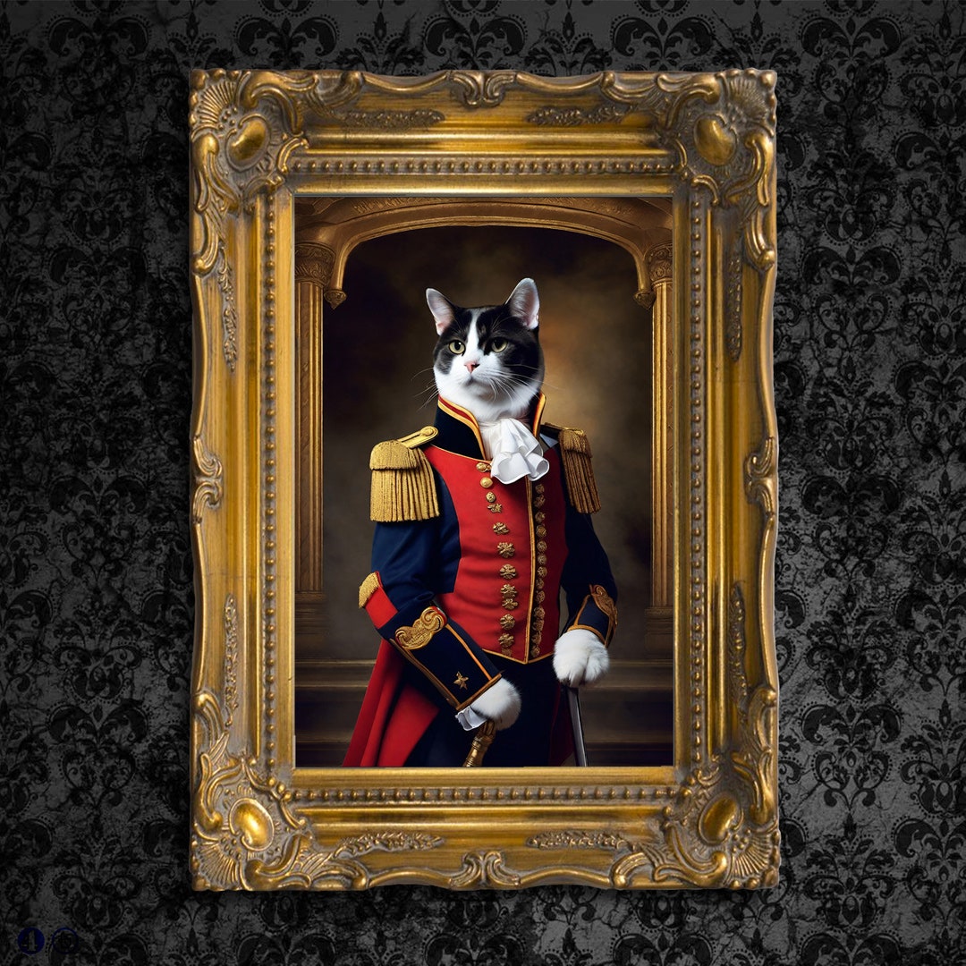 Renaissance Katze Poster, Vintage Wörterbuch Kunstdrucke, lustige ...