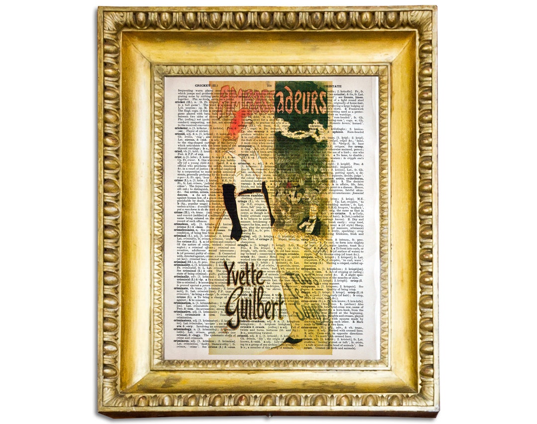 Yvette Guilbert, Tous Les Soirs - Poster Literary Gift, Art Nouveau ...