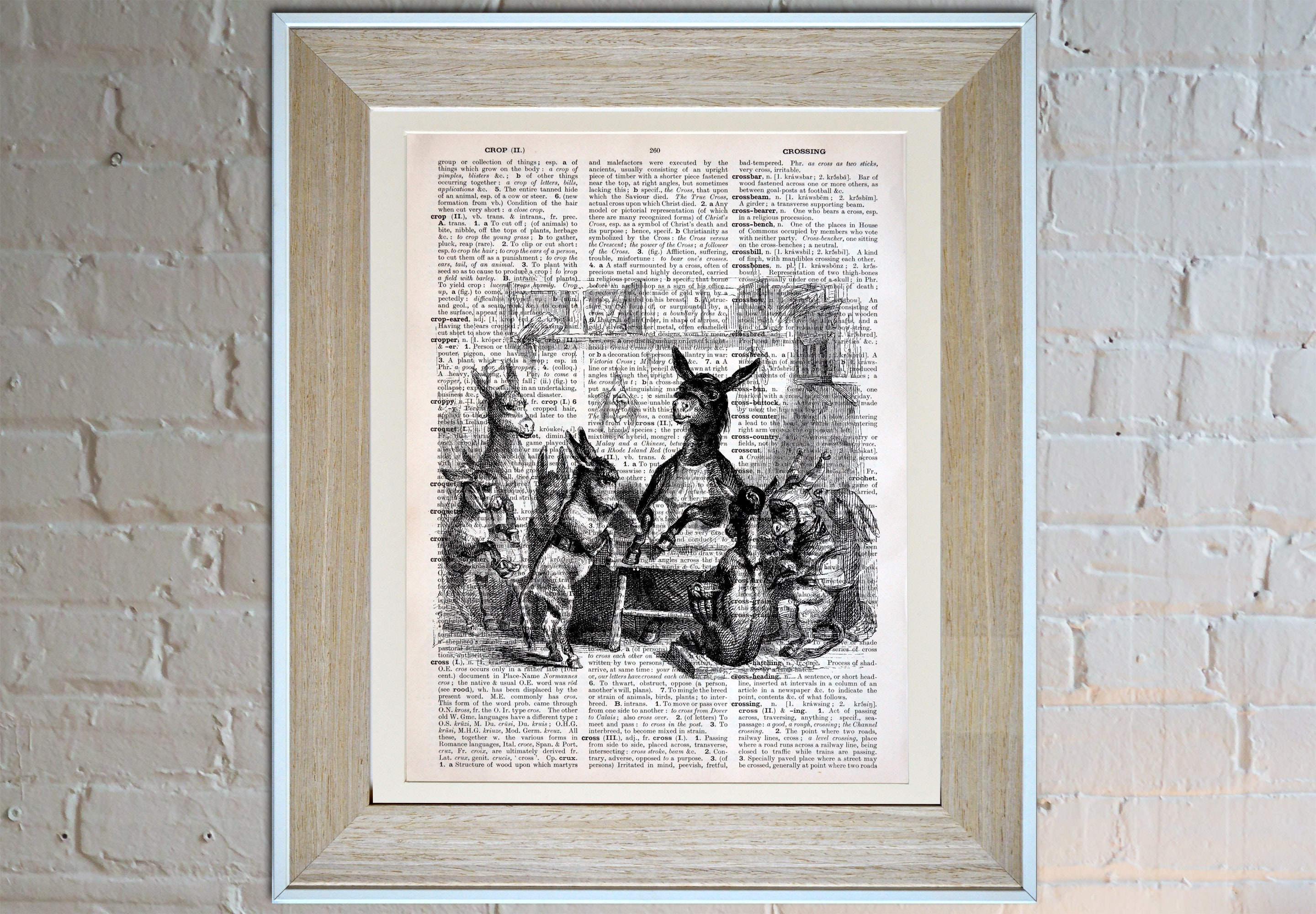 The Mule Family Real Vintage Page Dictionary Literary - Etsy