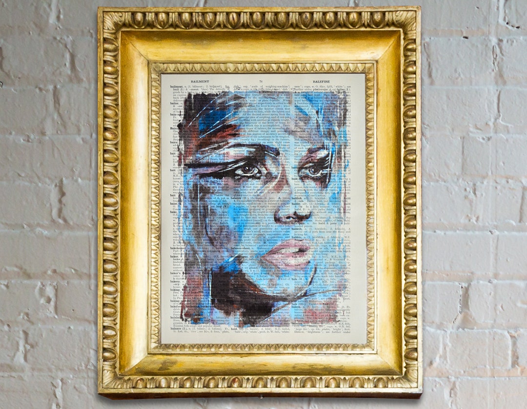 Blue Face - Art Poster, Literary Poster Gift, Pop Art Fan, Modern ...