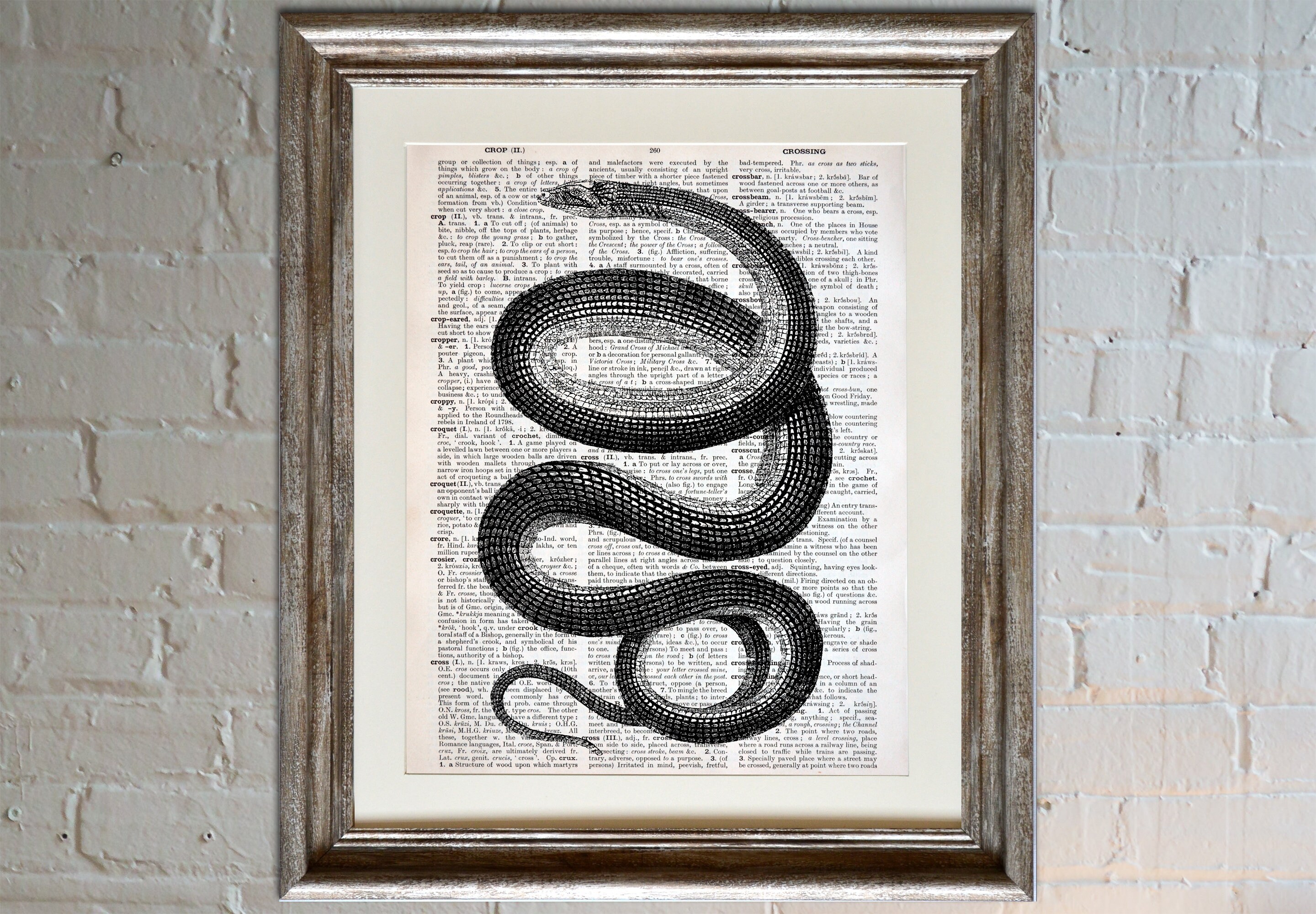 Snake 2 Art Poster Gift Literary Poster Gift Reptiles | Etsy