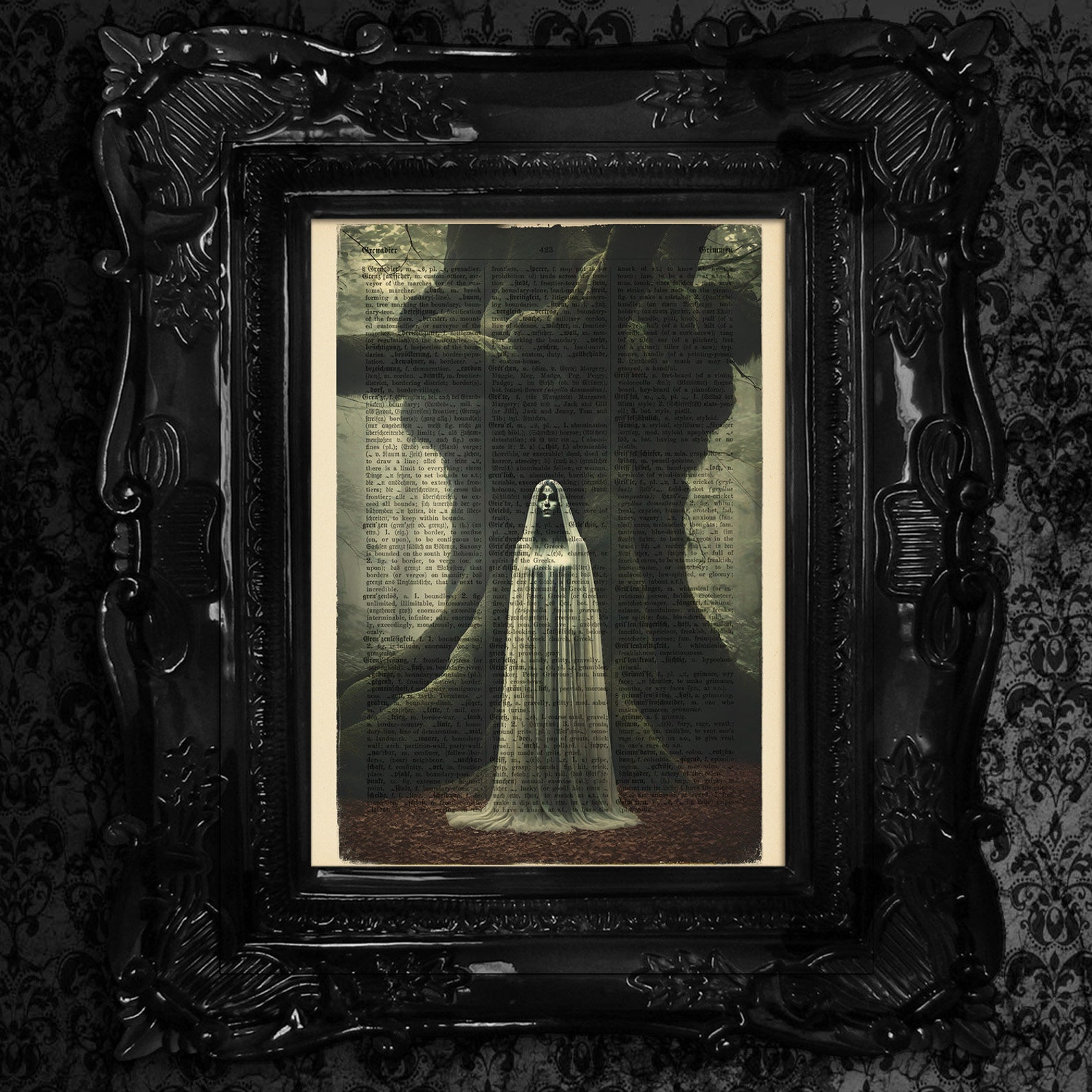 The Elegance of the Haunted Forest Dictionary Art Prints - Etsy