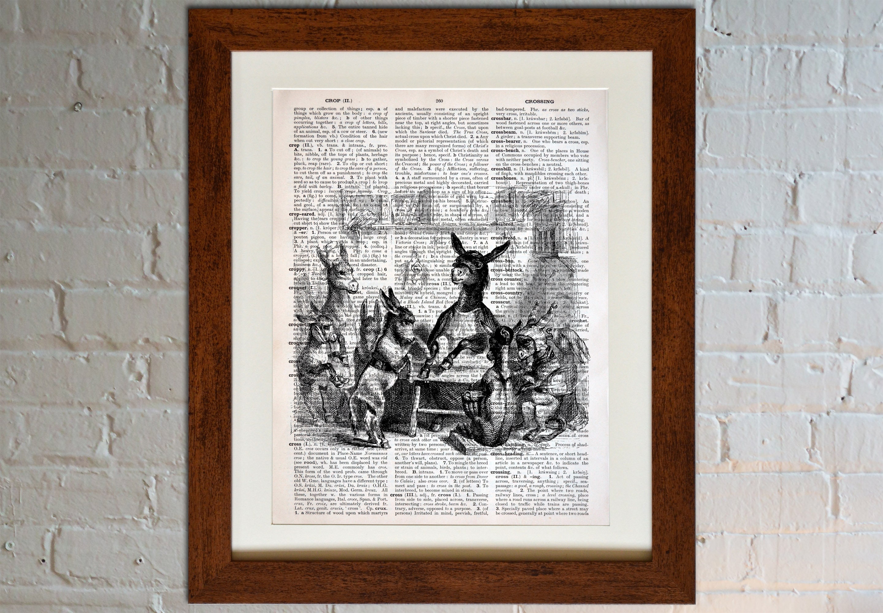 The Mule Family Real Vintage Page Dictionary Literary - Etsy